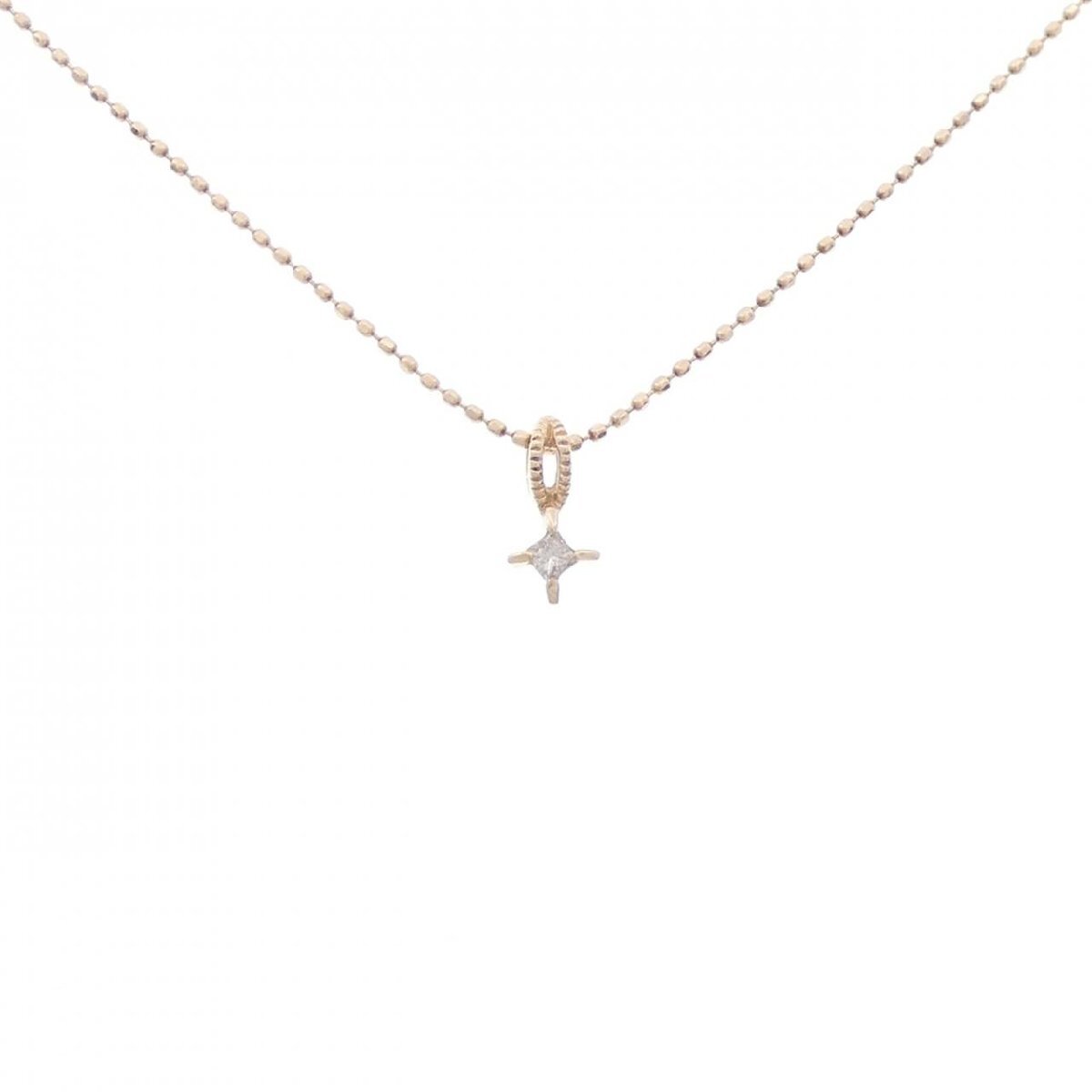 Yahoo!オークション - K10PG ダイヤモンド ネックレス 0.03CT