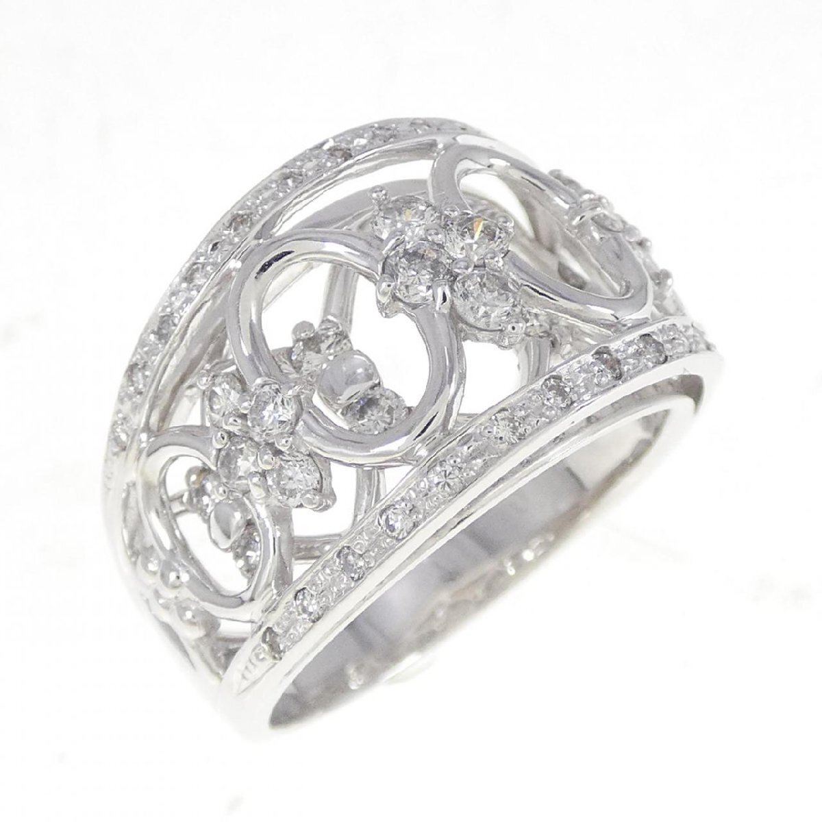 Yahoo!オークション - K18WG ダイヤモンド リング 0.70CT