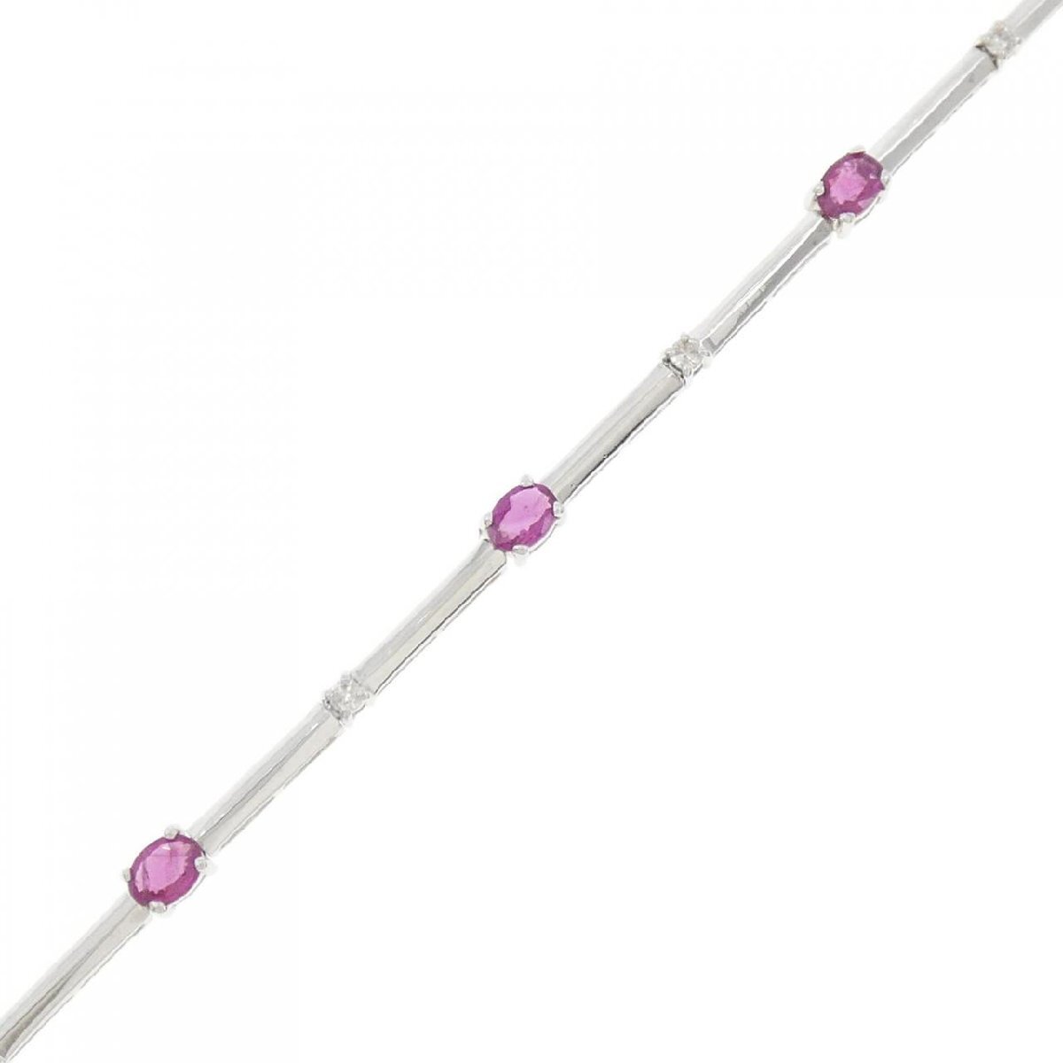 Yahoo!オークション - K18WG ルビー ブレスレット 0.71CT