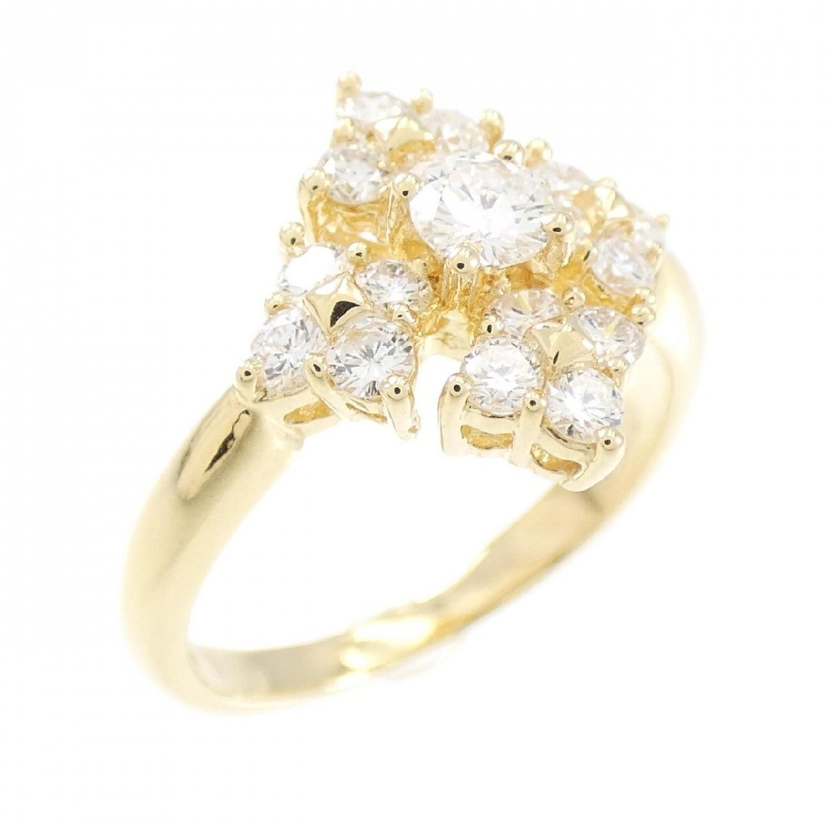 Yahoo!オークション - 750YG ダイヤモンド リング