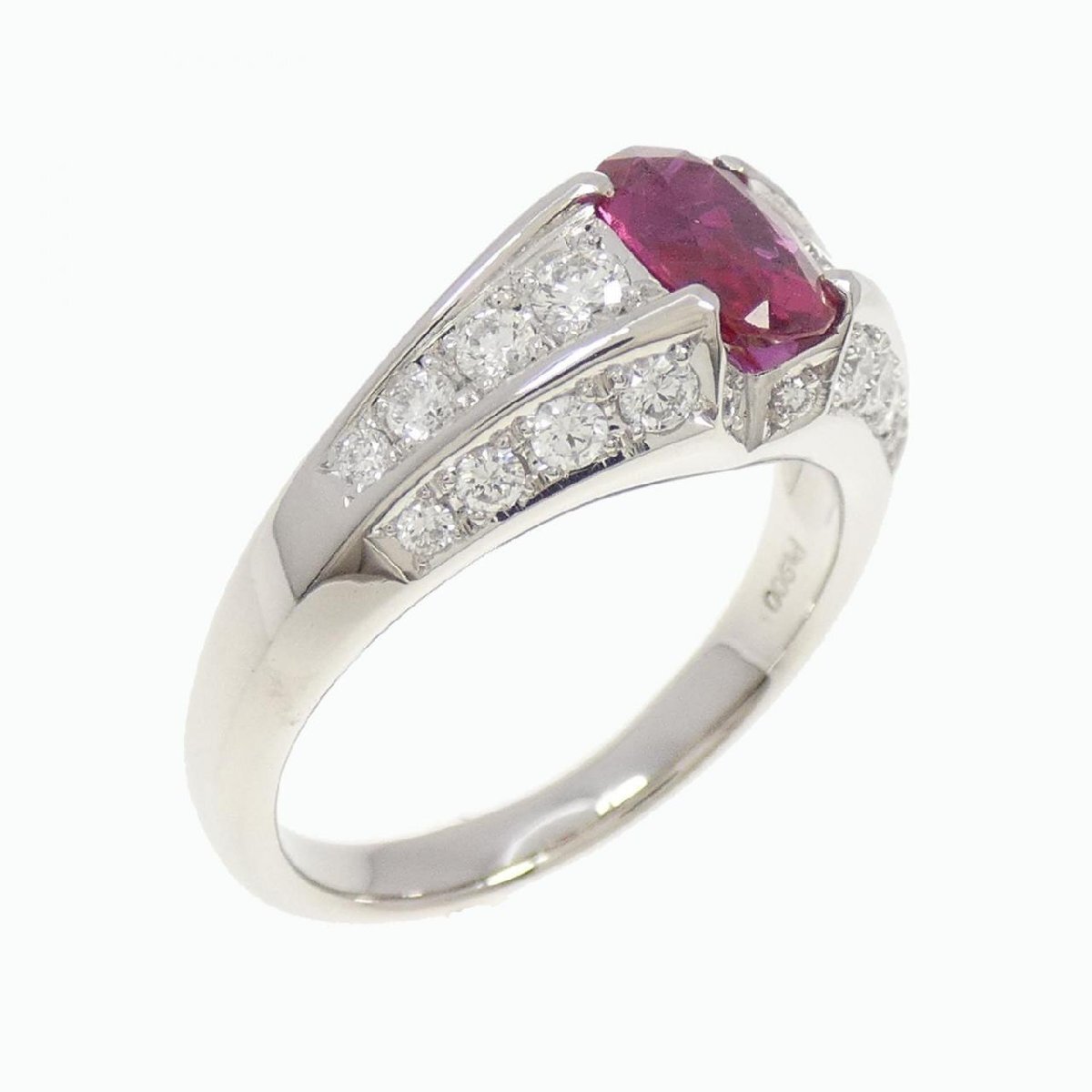 Yahoo!オークション - PT ルビー リング 0.91CT