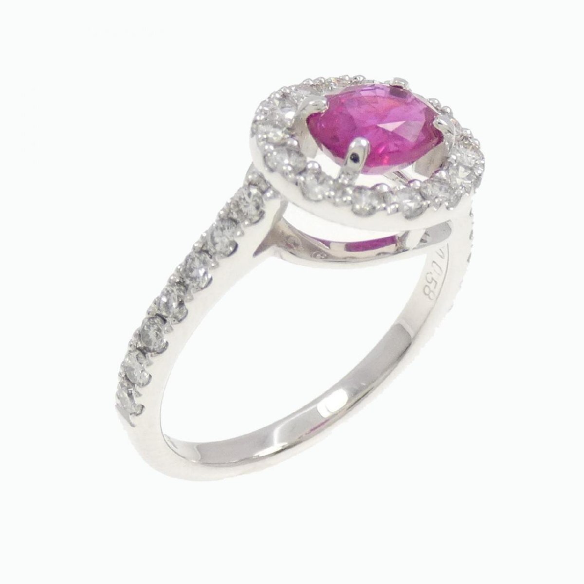 Yahoo!オークション - K18WG ルビー リング 0.90CT