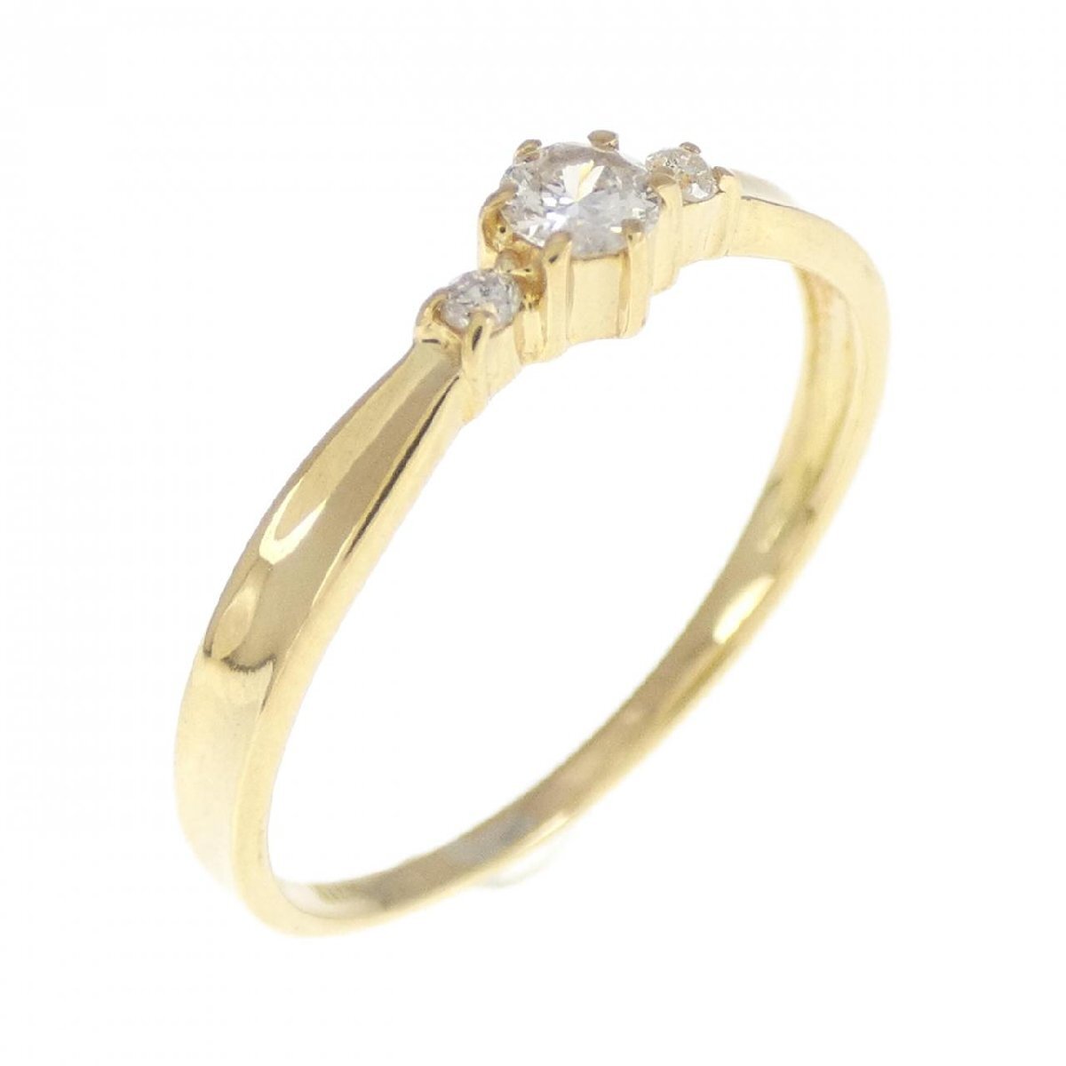 Yahoo!オークション - K18YG ダイヤモンド リング 0.1CT