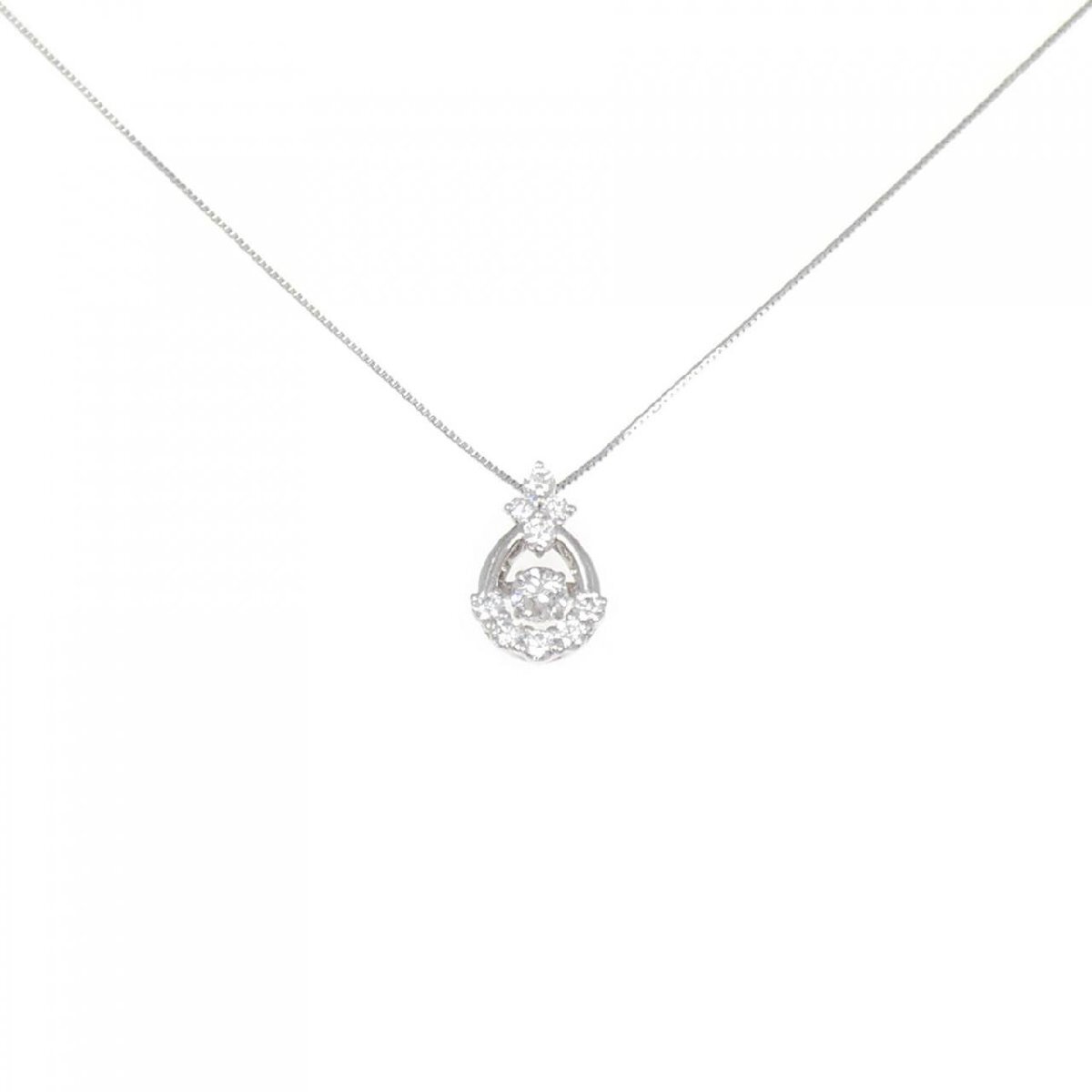 Yahoo!オークション - K18WG ダイヤモンド ネックレス 0.20CT