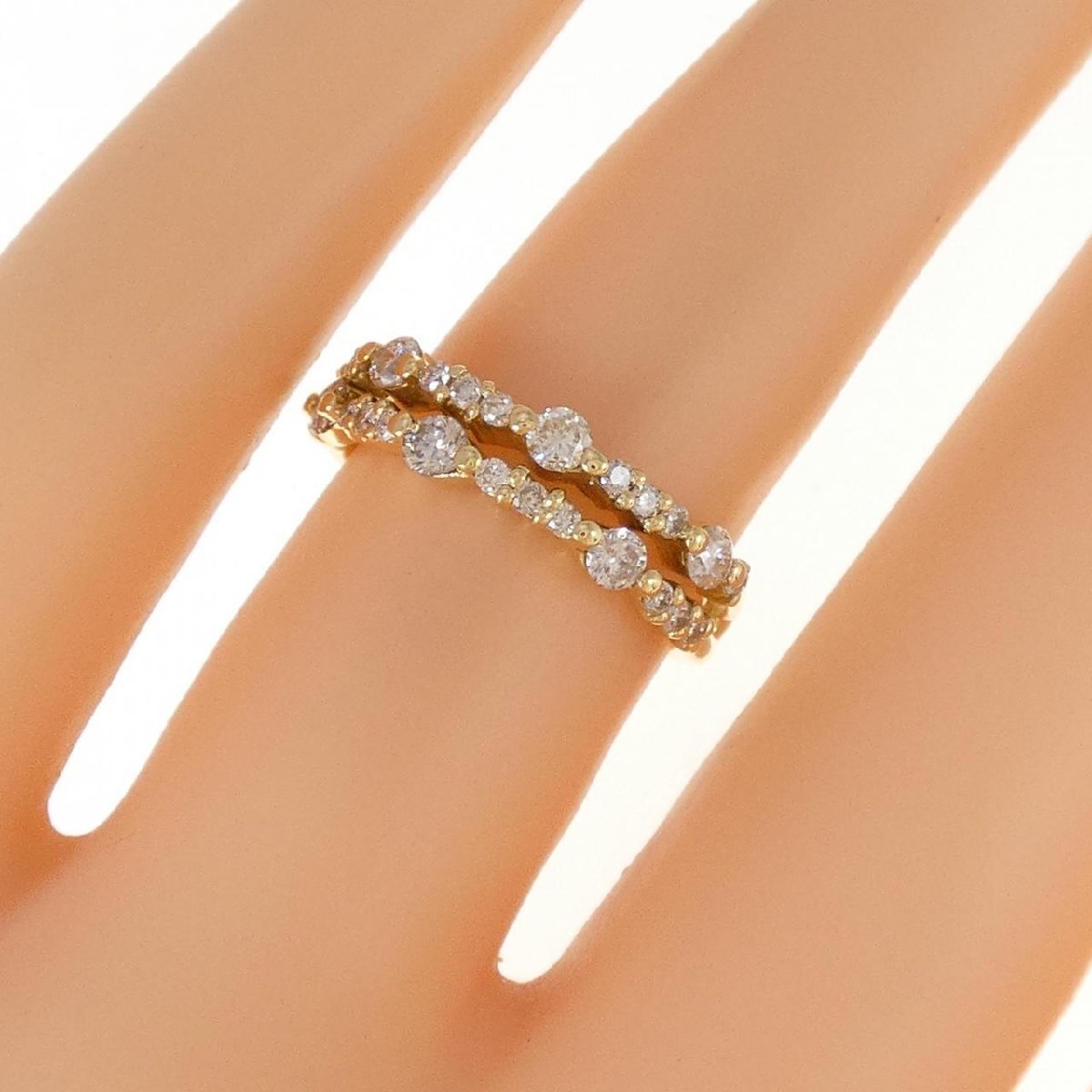 Yahoo!オークション - K18YG ダイヤモンド リング 0.51CT