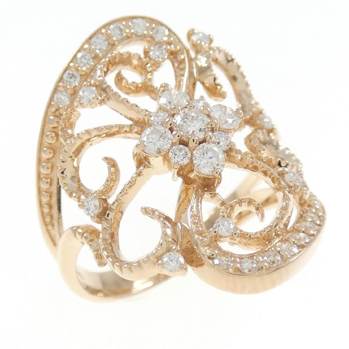 Yahoo!オークション - K18PG ダイヤモンド リング 0.46CT