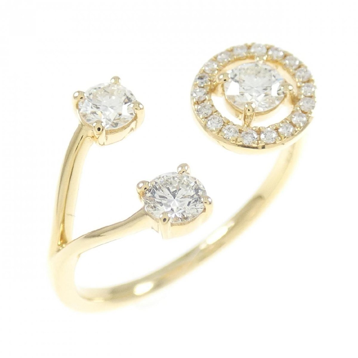 Yahoo!オークション - 【新品】K18YG ダイヤモンド リング 0.46CT