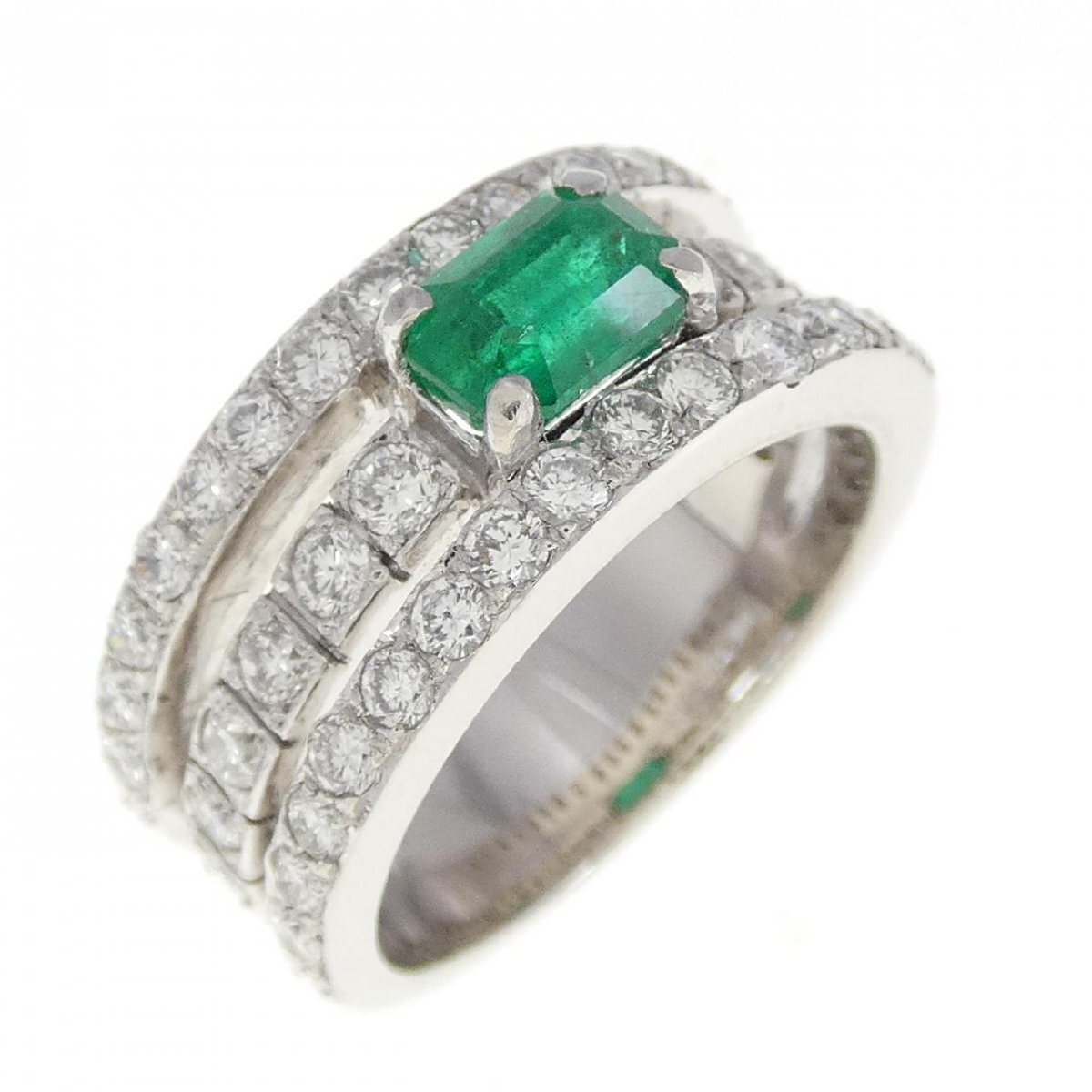 Yahoo!オークション - PT エメラルド リング 0.71CT