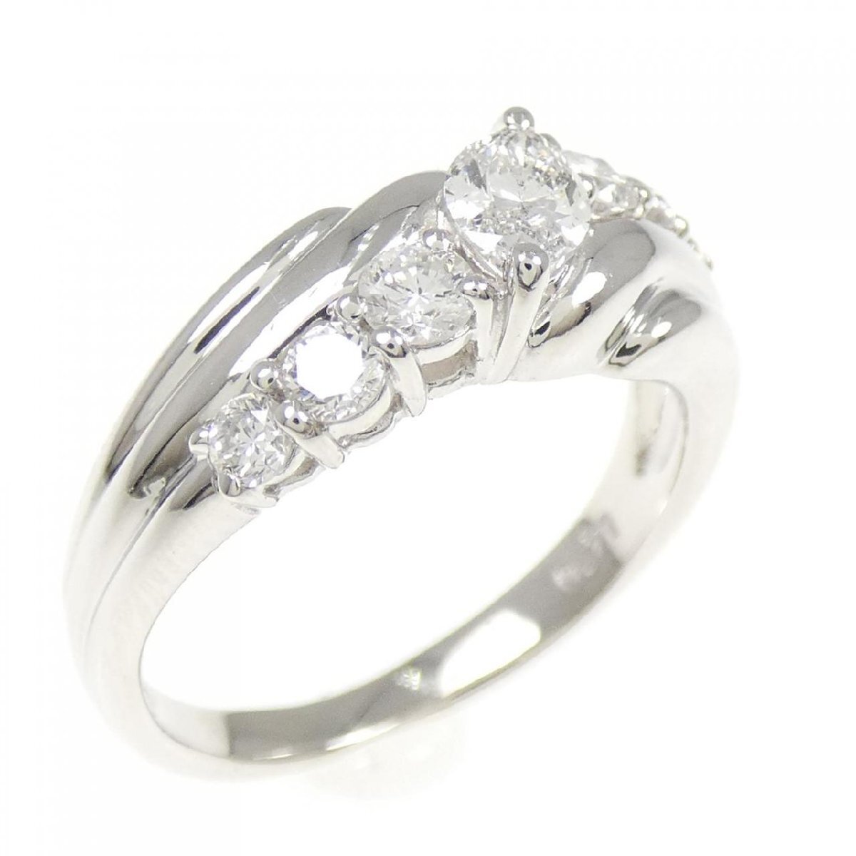 Yahoo!オークション - PT ダイヤモンド リング 0.71CT