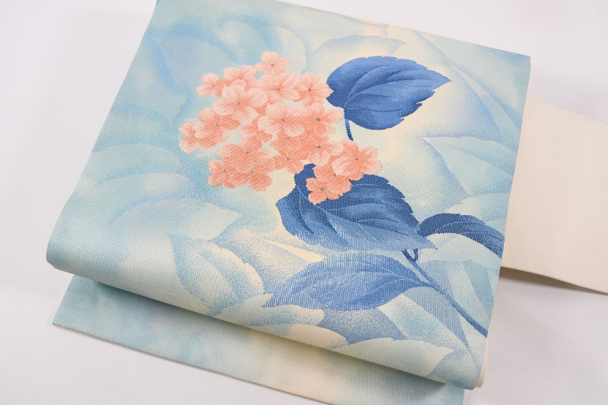 Yahoo!オークション - 名古屋帯 花 暈し 帯丈372cm 着物屋 ne-14040 桜...
