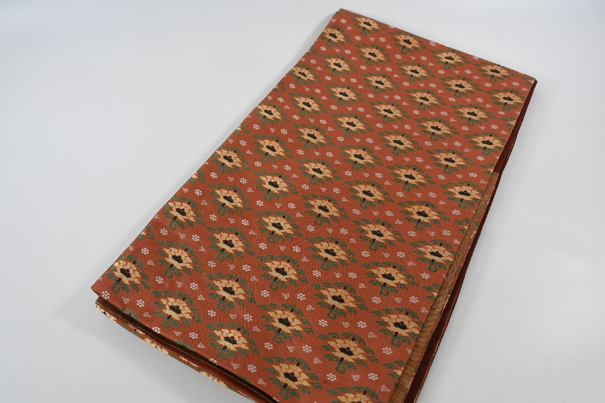 Yahoo!オークション - 袋帯 全通柄 唐花文様 帯丈434cm 着物屋 ne-1423...