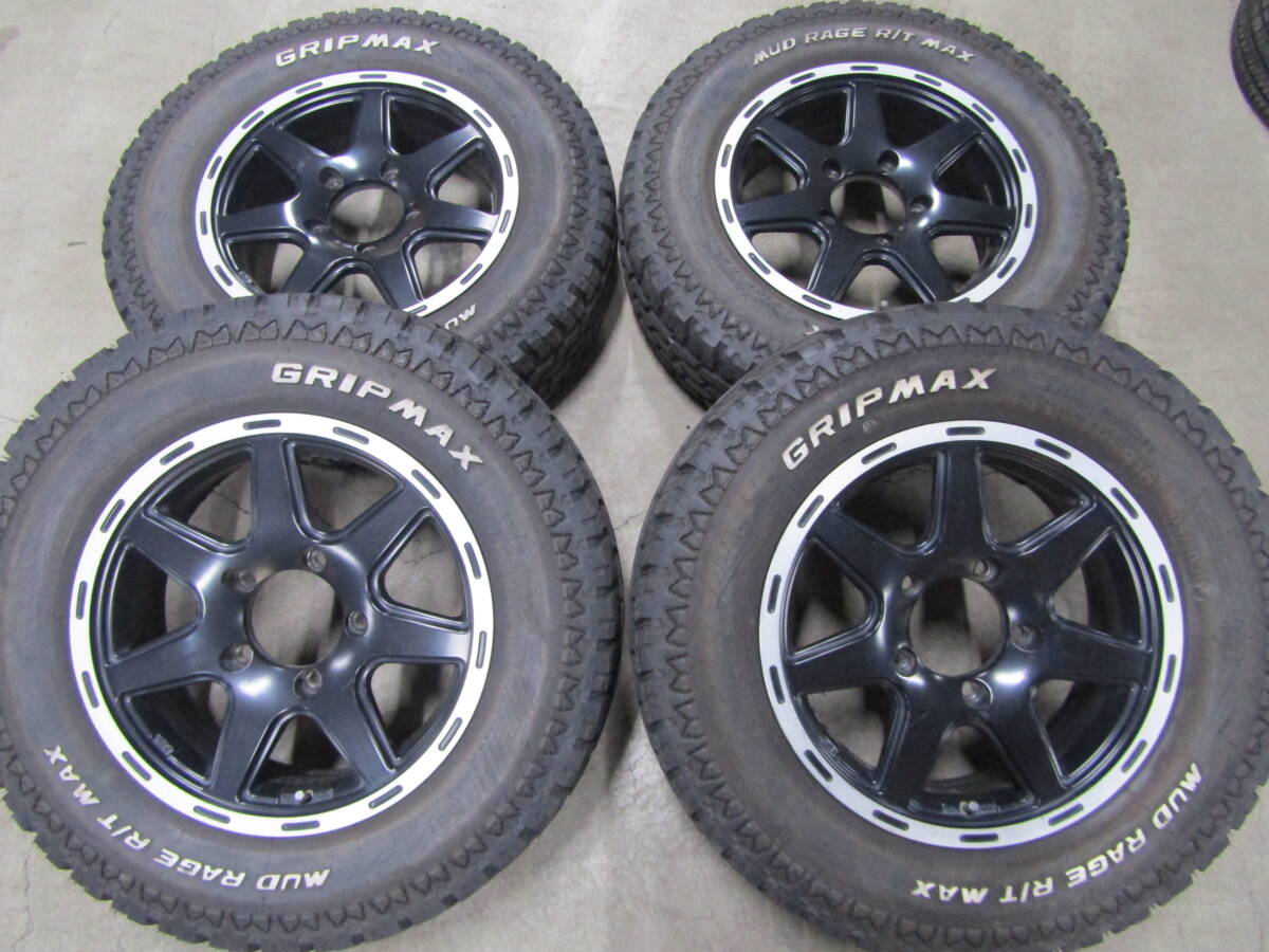 札幌発 最落なし ジムニー等 JWL-T 社外 16×5.5J +22 GRIPMAX MUD RAGE R/T MAX LT185/85R16 4本(ラジアルタイヤ)｜売買されたオークション ...