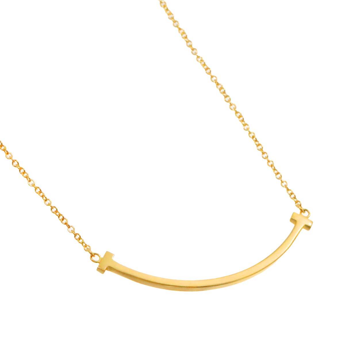 ティファニー TIFFANY&Co. Tスマイル ネックレス 45cm スモール K18 YG イエローゴールド 750 T Smile Necklace 90263812(ペンダント)｜売買 ...