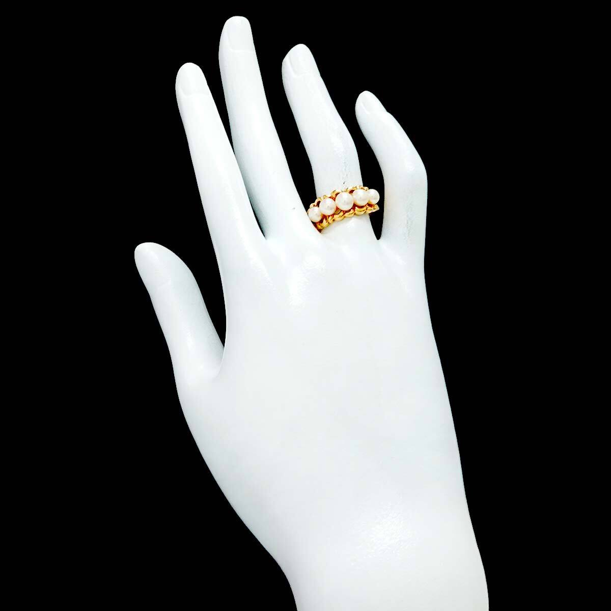 Yahoo!オークション - タサキ TASAKI 15号 リング アコヤ真珠 5.2-4.2m...