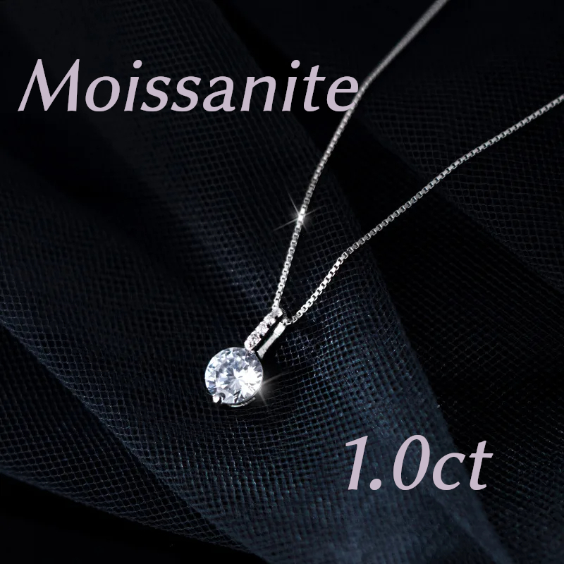 Yahoo!オークション - モアサナイト 1ct ラウンド ブリリアント ネック...