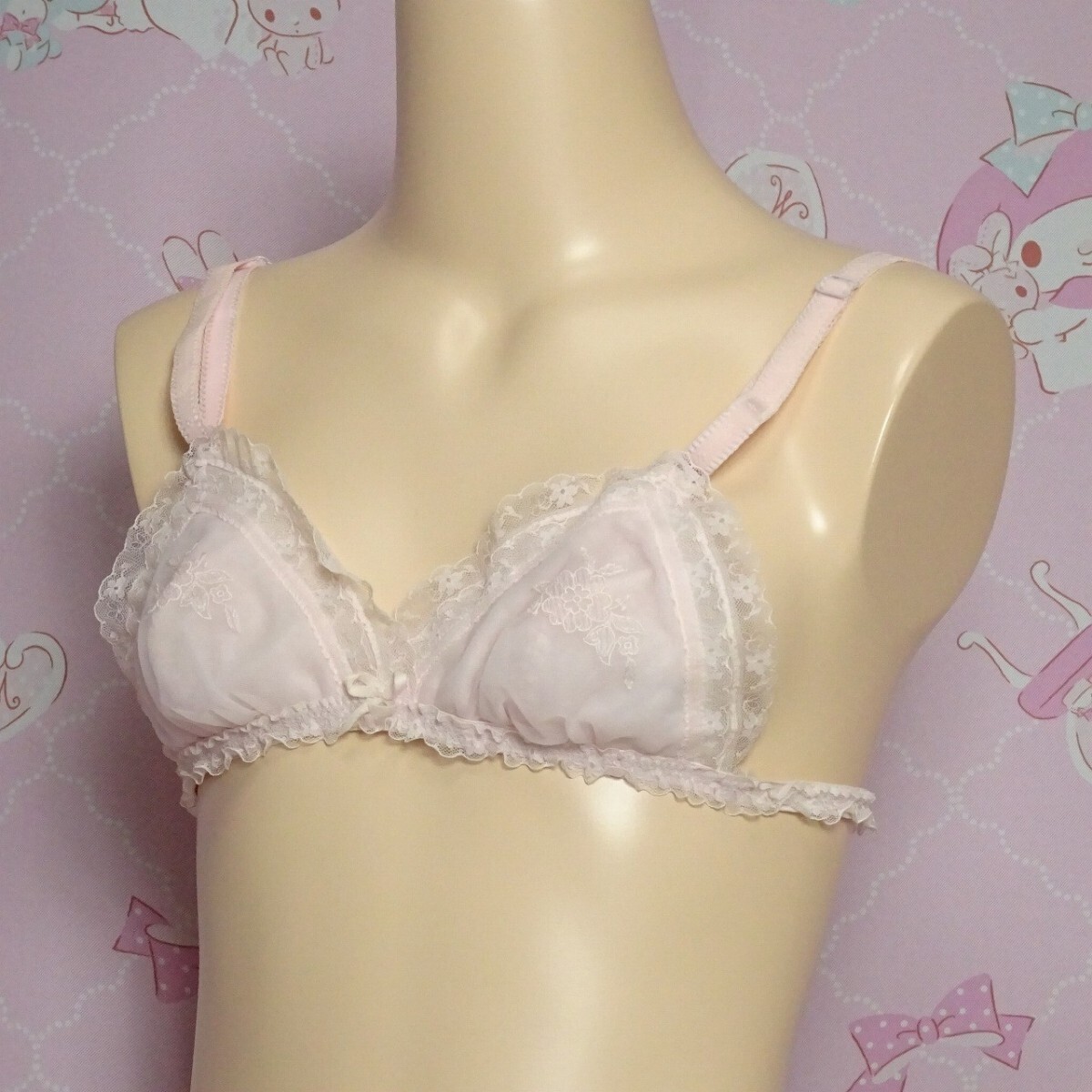 Yahoo!オークション - （2556） ハーフトップ 三角ブラ A75サイズ 女児...
