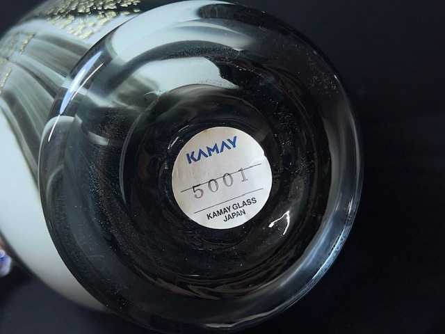 Yahoo!オークション - KAMAY カメイガラス 箱つき 花瓶 本金使用 花器...