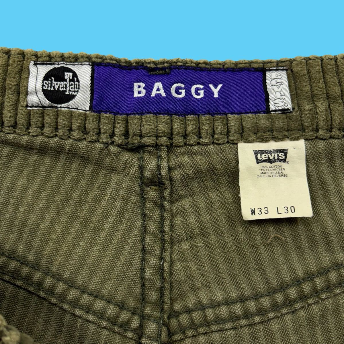 90s Levi's Silver Tab Wide Wale Corduroy Baggy Pants made in 90s Levi's Silver Tab Wide Wale Corduroy Baggy Pants made in