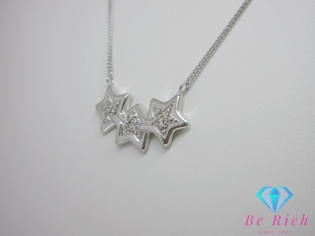 Yahoo!オークション - Pt850 プラチナ ダイヤモンド 0.08ct 付 星 スタ...