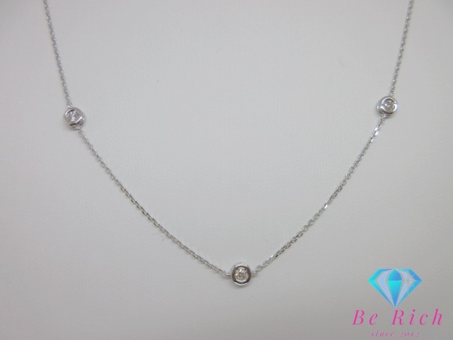 Yahoo!オークション - K18 WG ダイヤモンド 0.16ct 付 デザイン ステー...