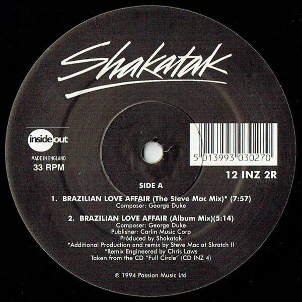Yahoo!オークション - 英12 Shakatak Brazilian Love Affair 12INZ2R I...