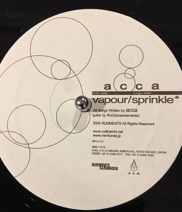 Yahoo!オークション - 12 Acca Vapour / Sprinkle NEM001 Rudiments /0...