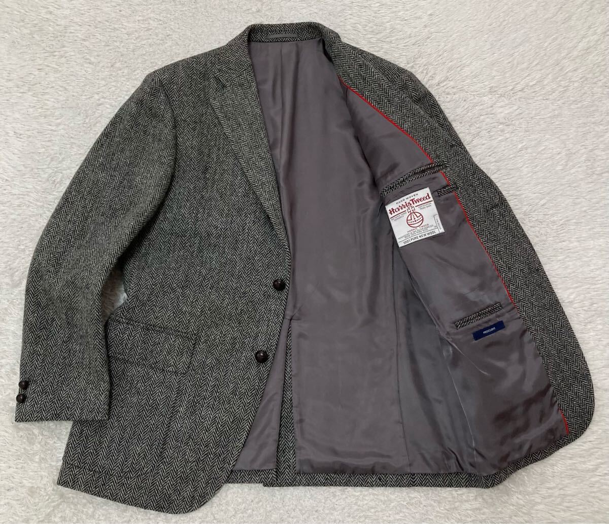 J.PRESS ジェイプレス 英 ハリスツイード ヘリンボーン ウール 段返り3B ジャケット XL位 AB7 グレー くるみボタン Jプレス 秋冬 メンズ(XLサイズ以上)｜売買された ...