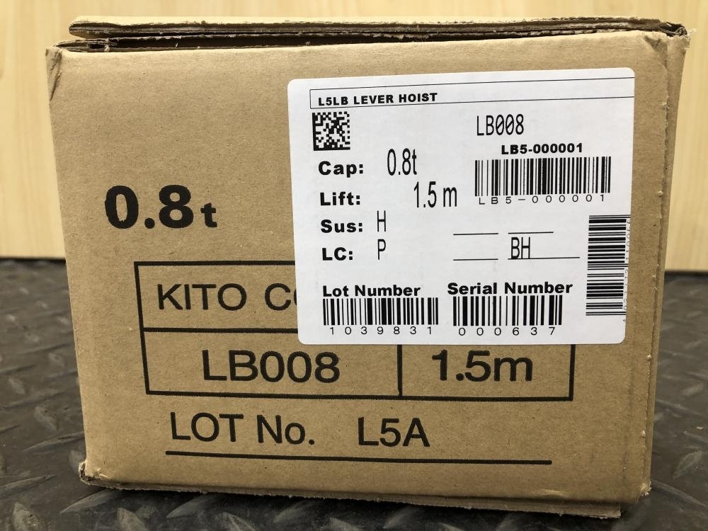 Yahoo!オークション - 017 未使用品・即決価格 KITO 0.8tレバーブロッ...