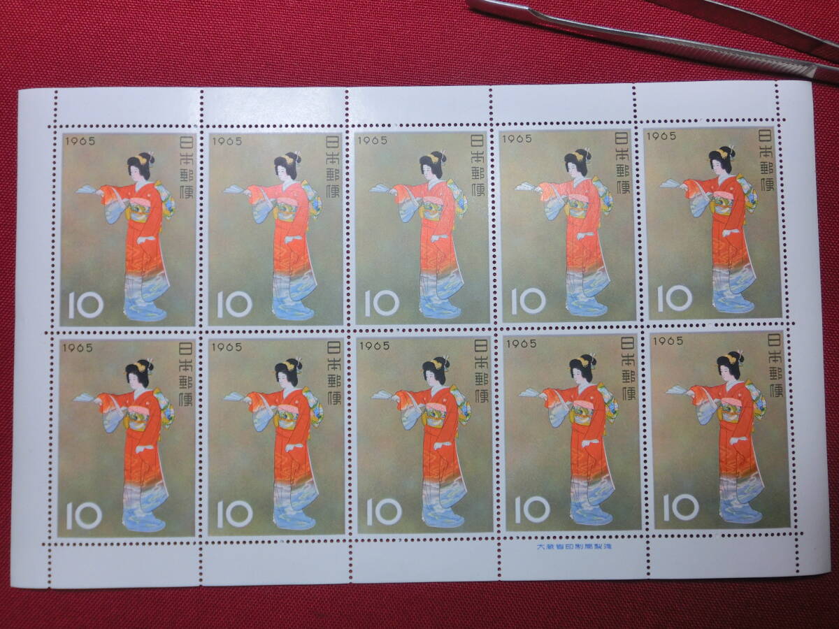 Yahoo!オークション - 切手趣味週間 序の舞 10面シート 未使用 K36
