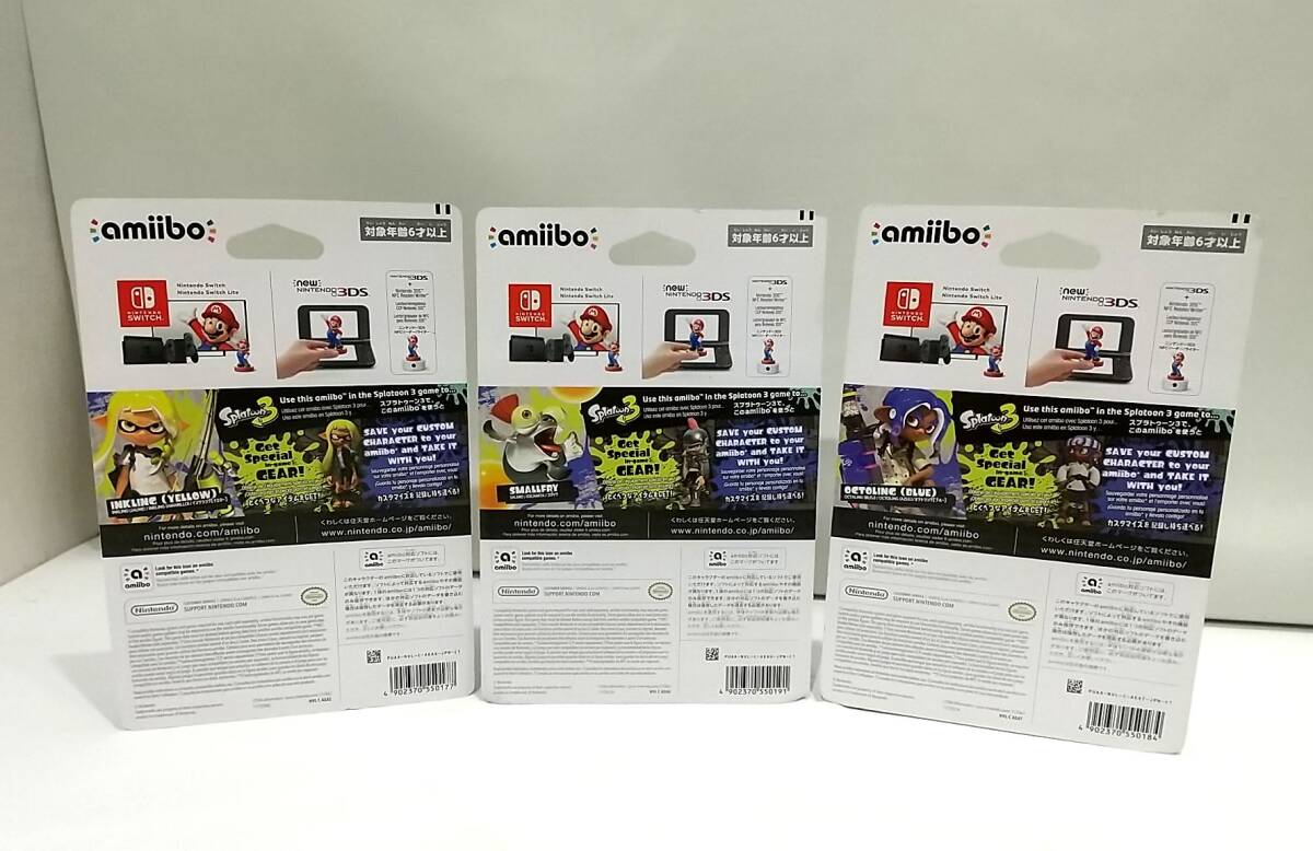 Yahoo!オークション - 【未開封/60】Nintendo Splatoon amiibo 3体セッ...