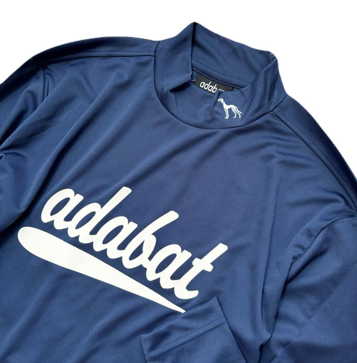 Yahoo!オークション - 357新品【メンズL】ネイビー 胸ロゴadabat アダ...