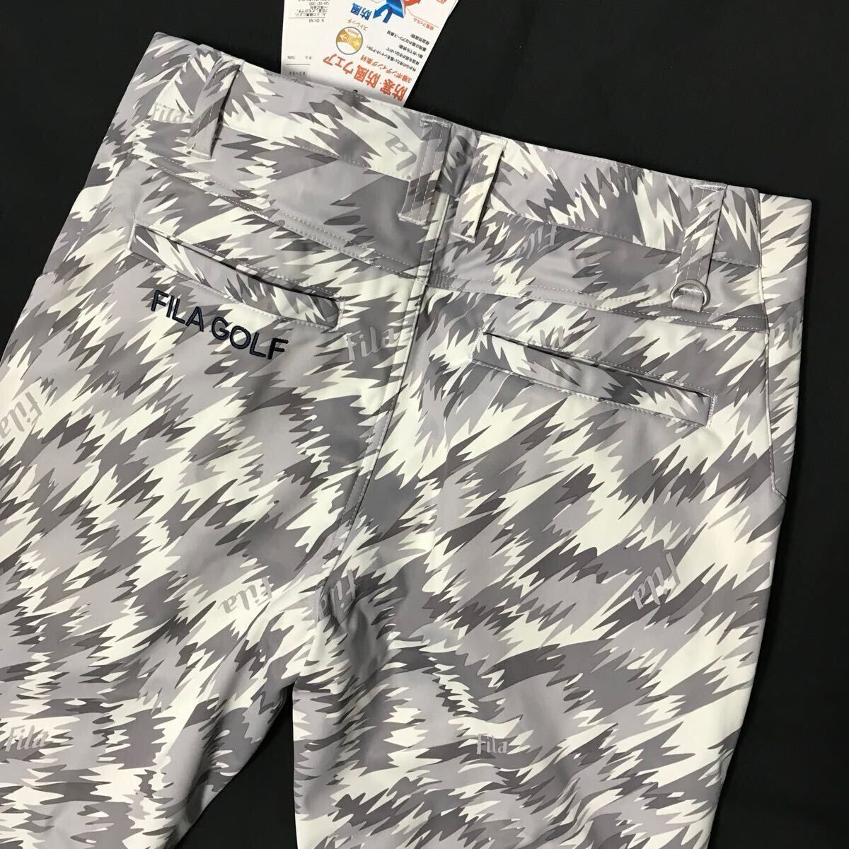 日本代購代標第一品牌【樂淘letao】－ B545新品【LL(w86-90)】グレー迷彩 フィラ ゴルフ FILA GOLF カモ柄 裏フリース 保温 3層ボンディング ストレッチ テーパードパンツ2