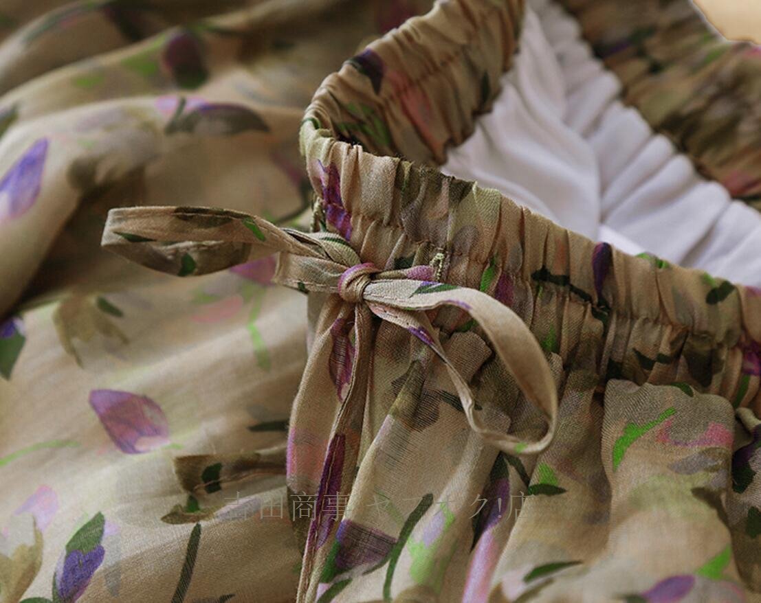 Yahoo!オークション - A0960 新品夏スカート フレアロングスカート 花...