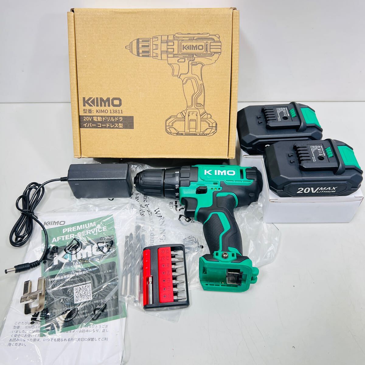 Yahoo!オークション - 【250131-66】未使用 KIMO 20V バッテリー2個 ビ...