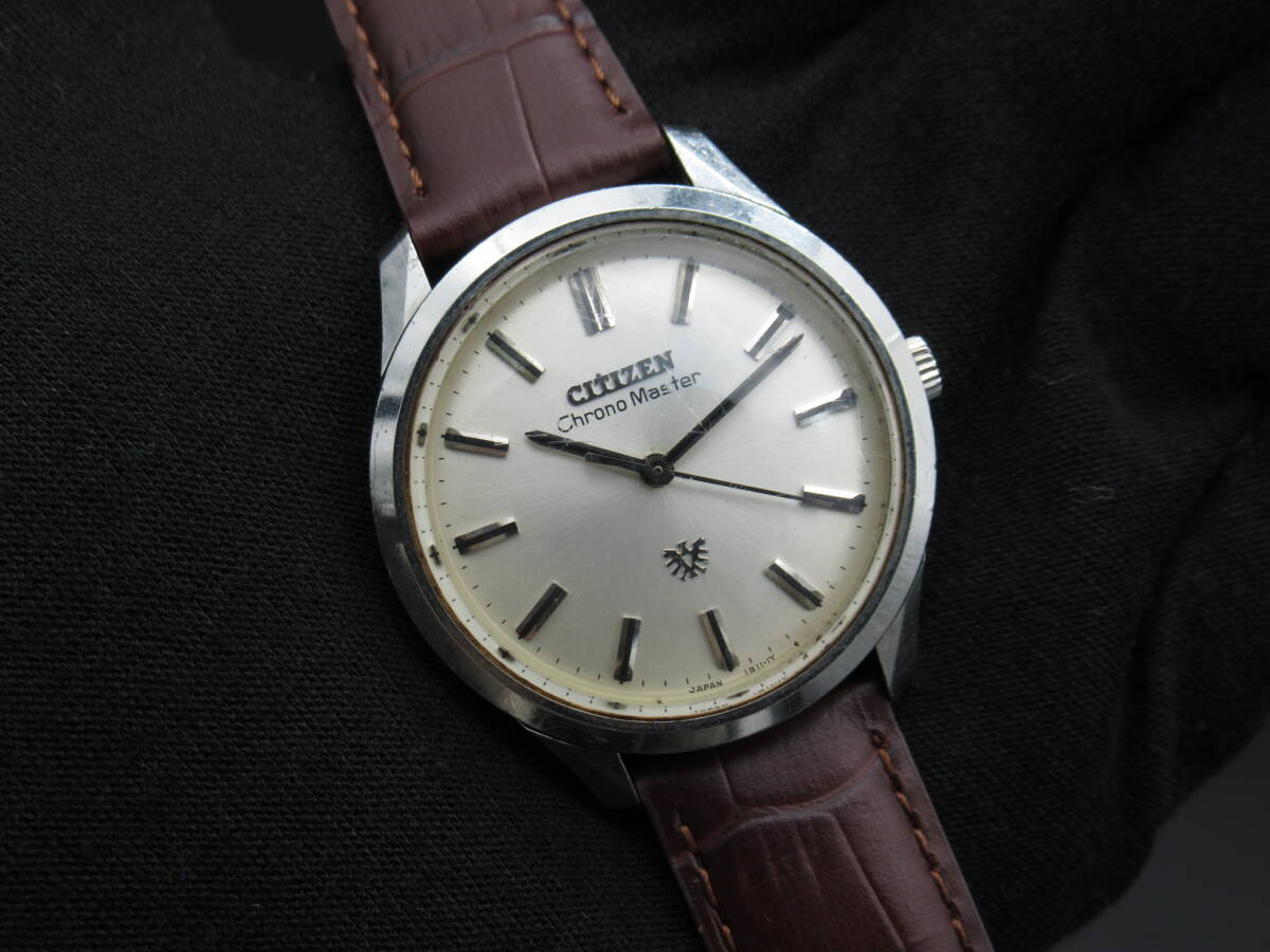 CITIZEN H005-3002-Y クロノマスター 鷲メダリオン 手巻き ヴィンテージ アンティーク 稼働 ラウンド シルバー SS 革 AT イーグル(シチズン)｜売買されたオークション ...
