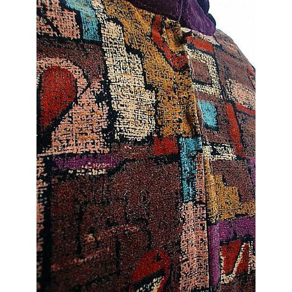 Yahoo!オークション - r402 秋冬 昭和レトロ ワンピース ボルドー M（...