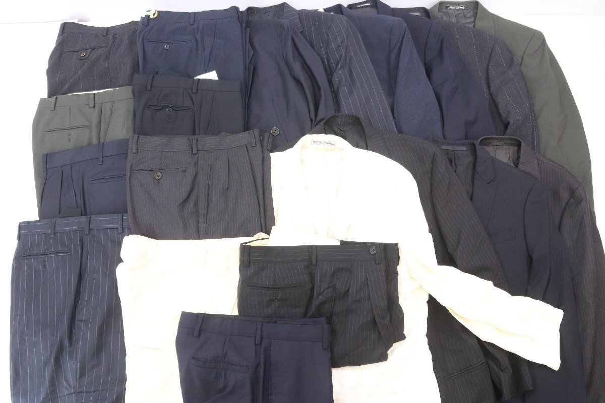 10点 ARMANI アルマーニ EMPORIO ×5 GIORGIO ×3 COLLEZIONI ×2 スーツ ジャケット スラックス 44 48 50 含他 メンズ まとめ 3974-NA ...
