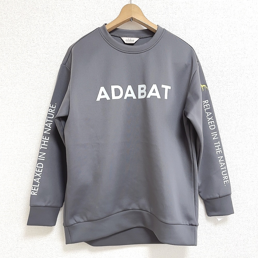 Yahoo!オークション - アダバット adabat トレーナー ロゴ グレー 40サ...