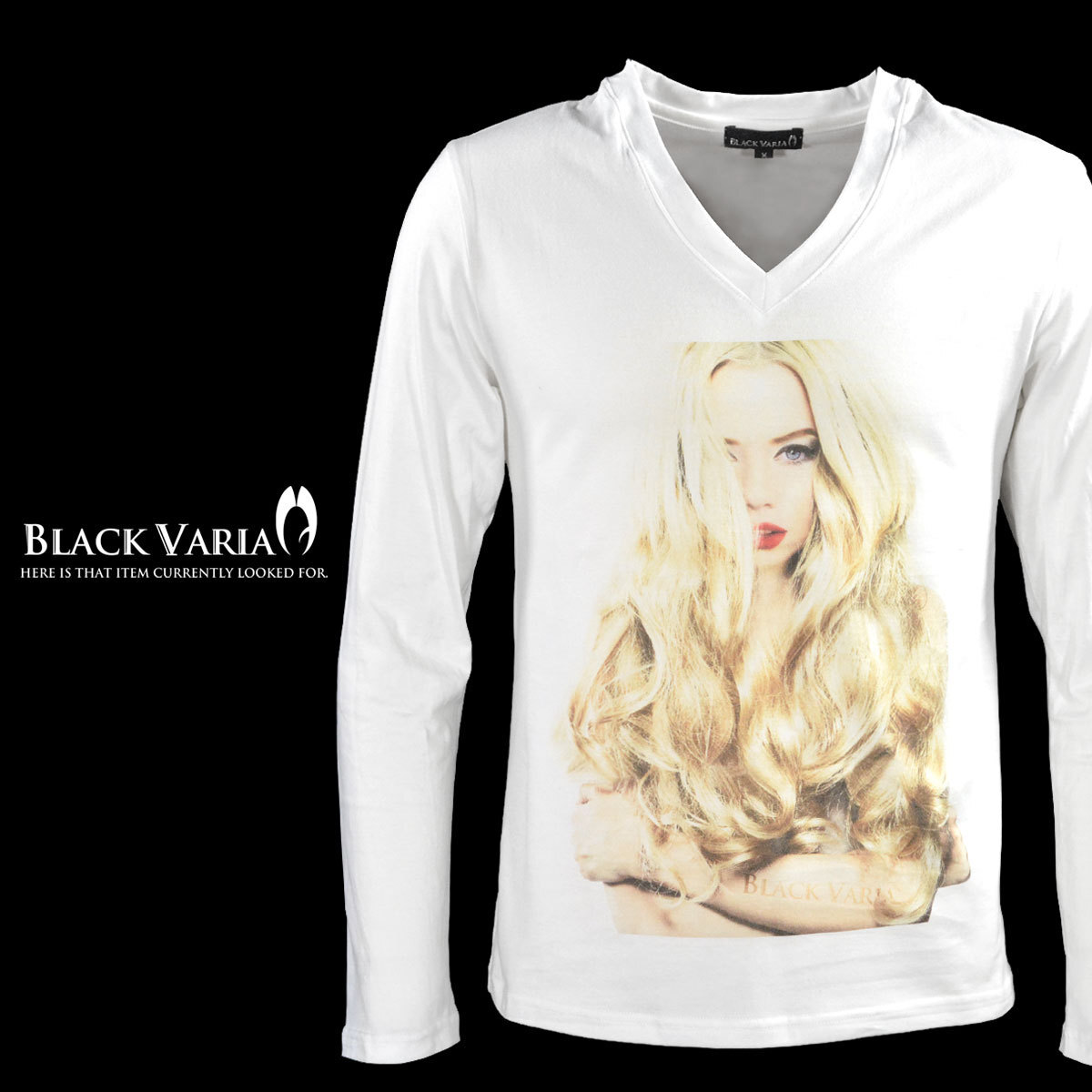 Yahoo!オークション - zkt004ls-wh1 BLACK VARIA ロング巻き髪ガール ...