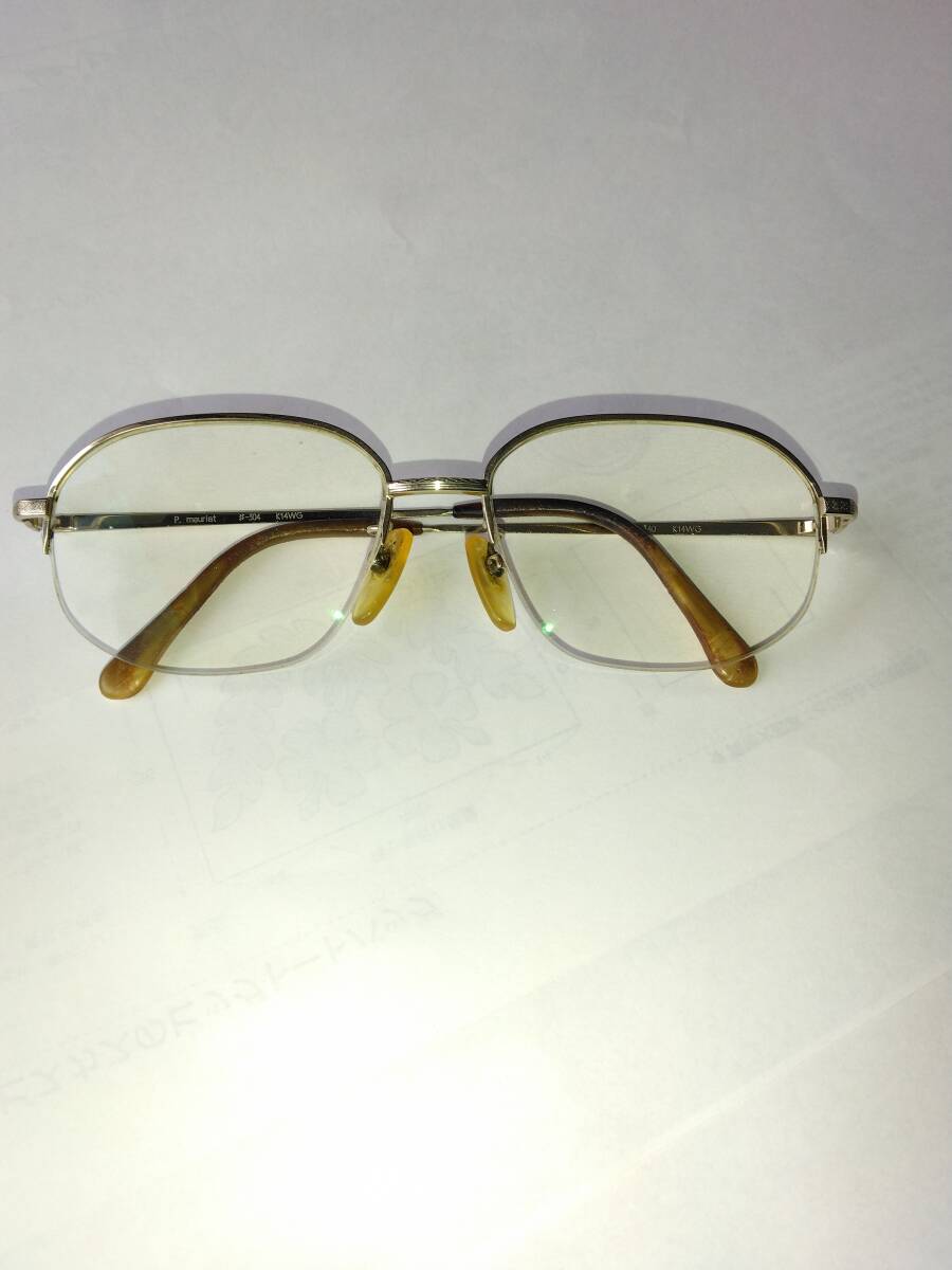 Yahoo!オークション - 14KWG無垢 ハーフリム 総重量31グラム