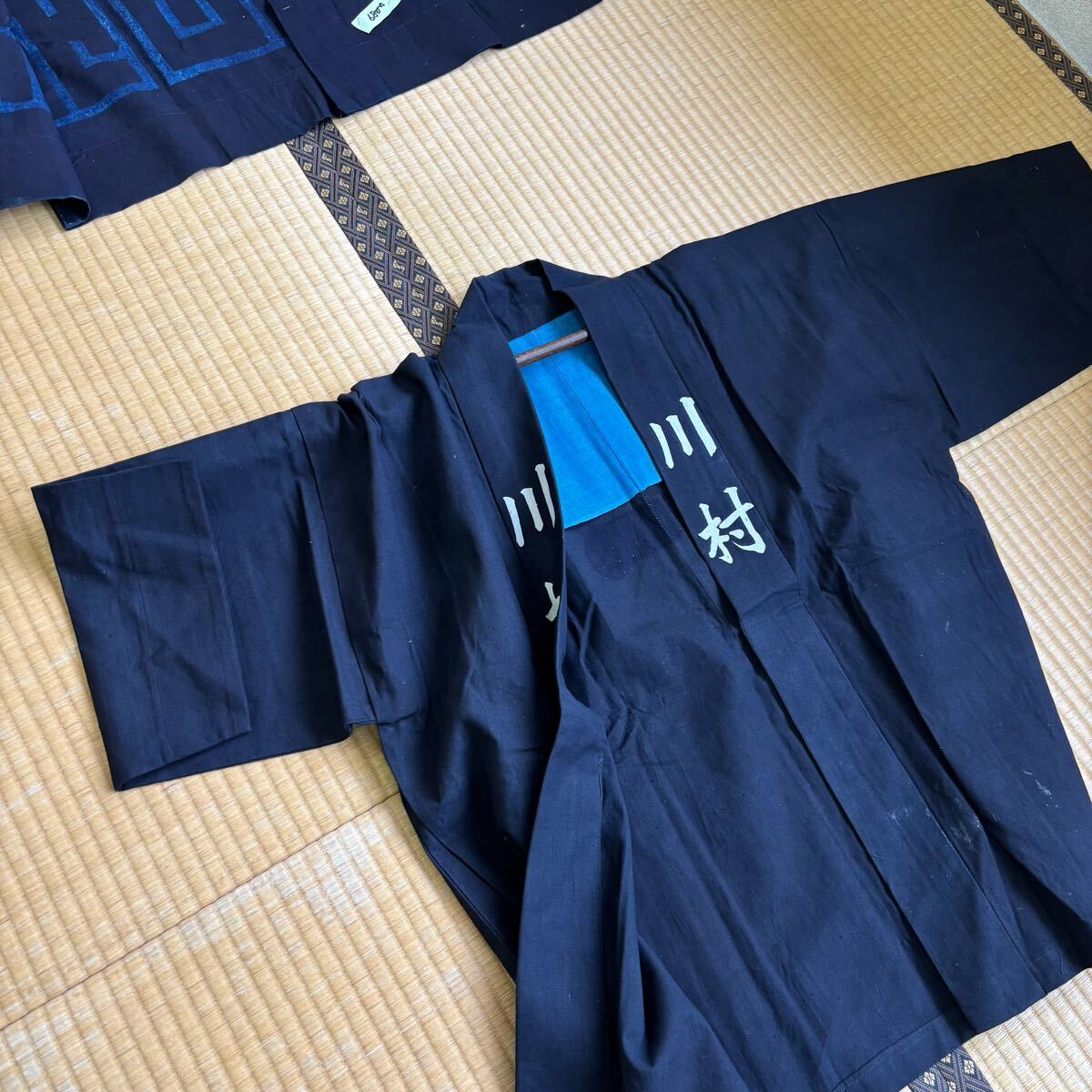 Yahoo!オークション - C-73 古布 印半纏 川村 リメイク 丈70.5cm 裄66c...