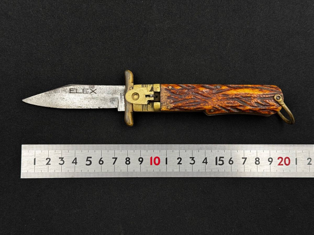 Yahoo!オークション - AZ-313 ELEX C.12 折り畳み ナイフ 鹿角 電工ナ...