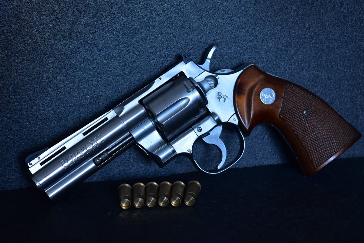 Yahoo!オークション - [未発火] コクサイ コルト パイソン シルバー メ...