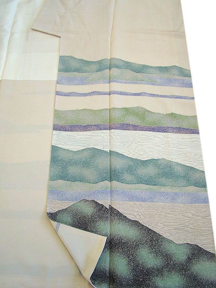 Yahoo!オークション - 時代屋 裄66.3cm 作家物 極上縮緬地 本加工染...