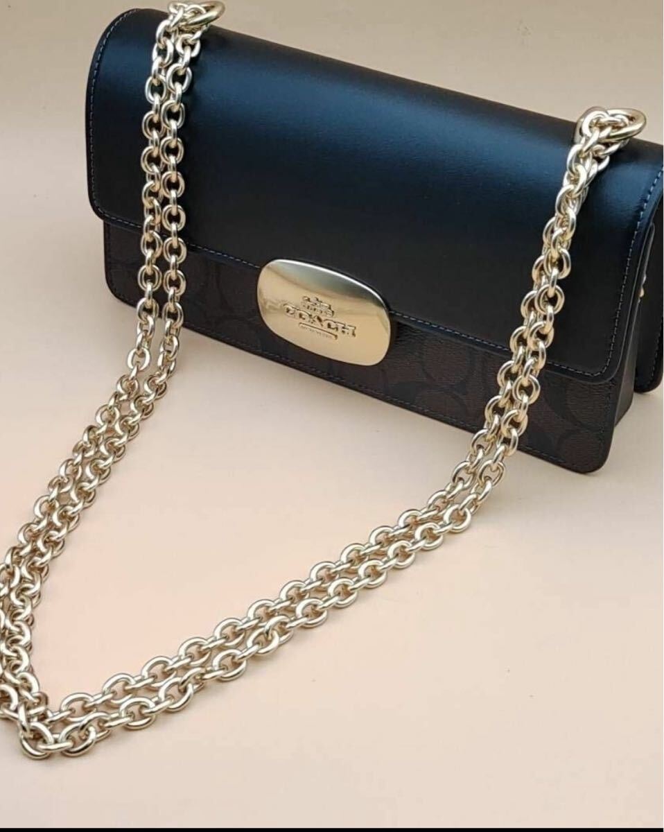 Yahoo!オークション - COACH コーチ エライザフラップクロスボディ・シ...