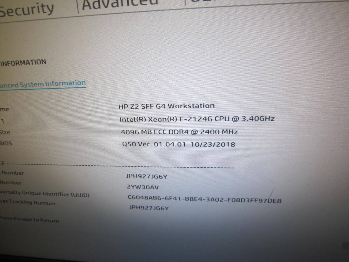 Yahoo!オークション - 3969 HP Z2 SFF G4 Xeon E-2124G HDD/無メモリ/4...