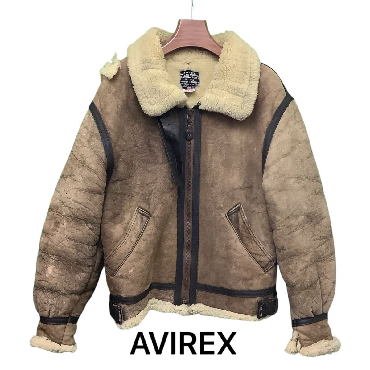 AVIREX アヴィレックス B-3 フライトジャケット ジャケット ブラウン USA製 古着(40インチ)｜売買されたオークション情報、yahooの商品情報をアーカイブ公開 - オークファン ...