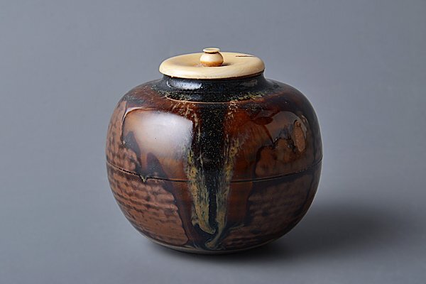 Yahoo!オークション - k405【和み】茶道具 亀井楽山 高取文林茶入 大蔵...