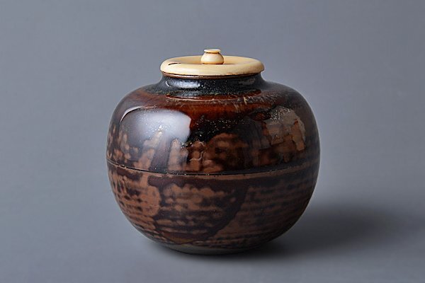 Yahoo!オークション - k405【和み】茶道具 亀井楽山 高取文林茶入 大蔵...