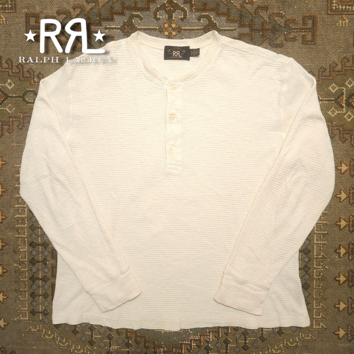 名作 RRL Henleyneck Thermal Shirt L ヘンリーネック サーマル シャツ ワッフル 木村拓哉 白 RalphLauren 同様 猫目 キムタク(トップス)｜売買され ...